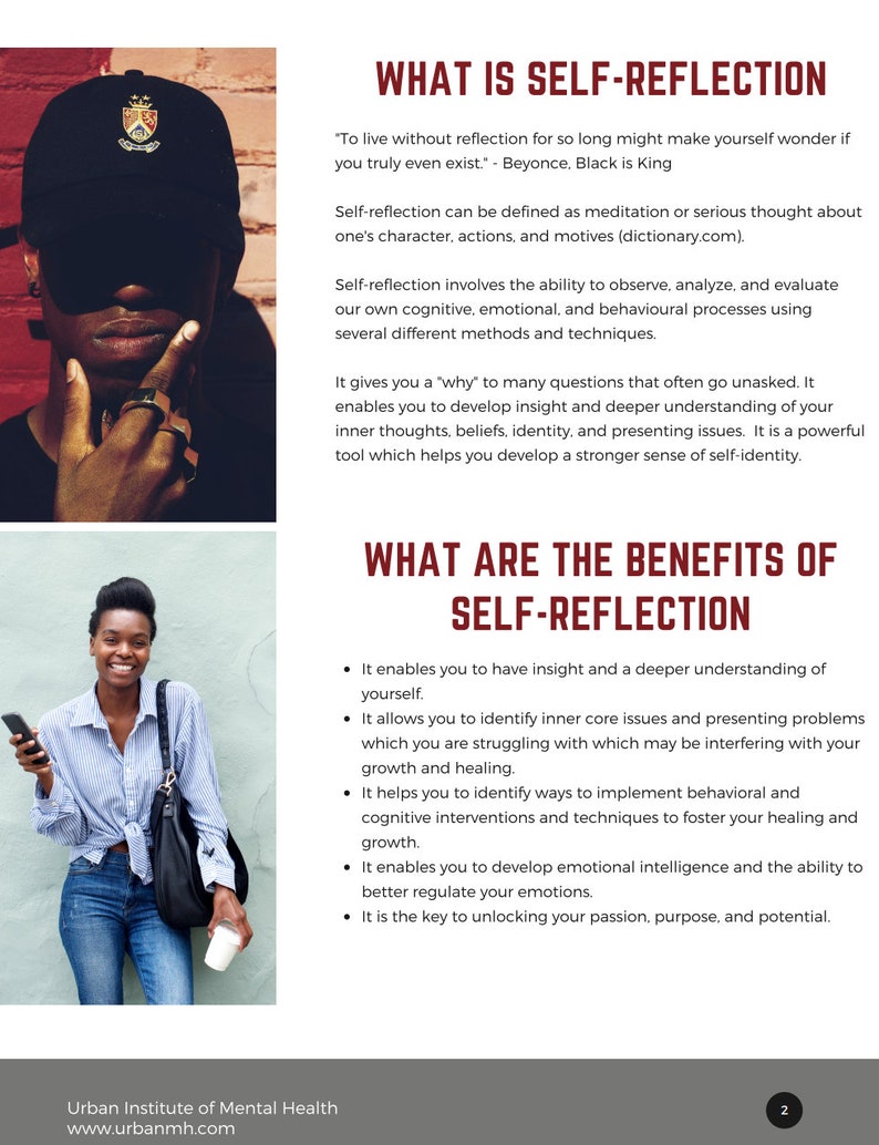 Self-reflection the Workbook - Etsy