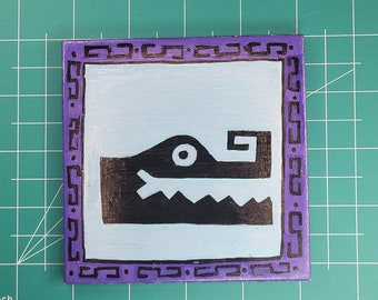 Aztec Crocodile Art - Etsy