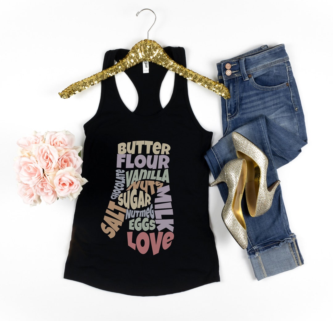 Women's Bakers Oven Mit Word Cloud Tank Top Baking Shirt - Etsy