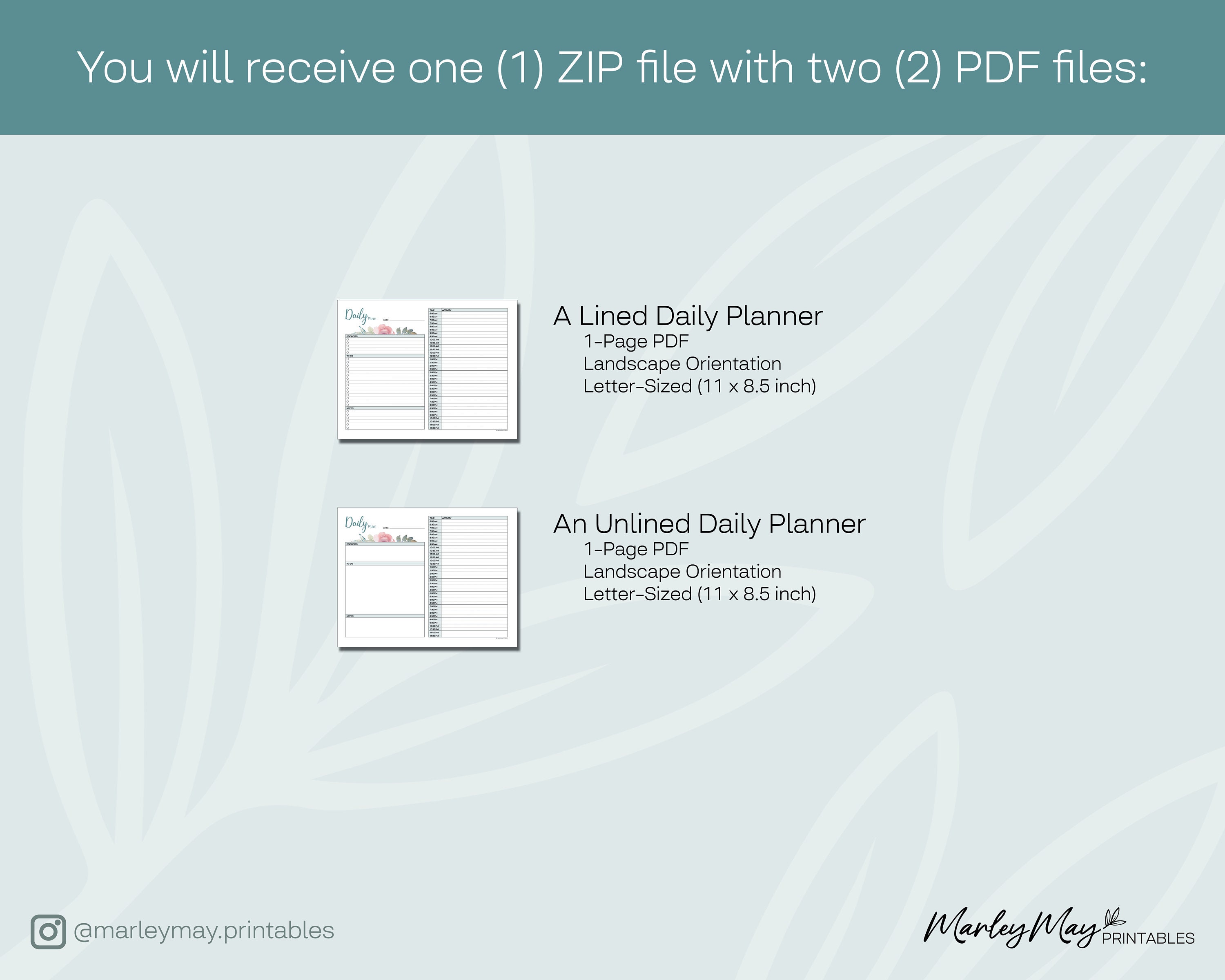 Daily Plan Template Productivity Planner ADHD Planner Daily to Do List ...