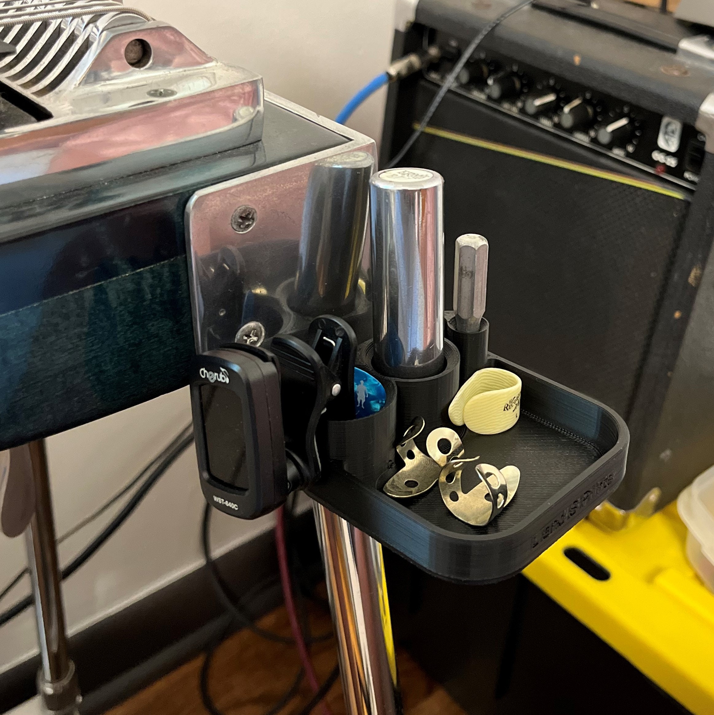 Pedal Steel Guitar Bar and Pick Holder - for Picks, Bars, Tuning Wrench ...