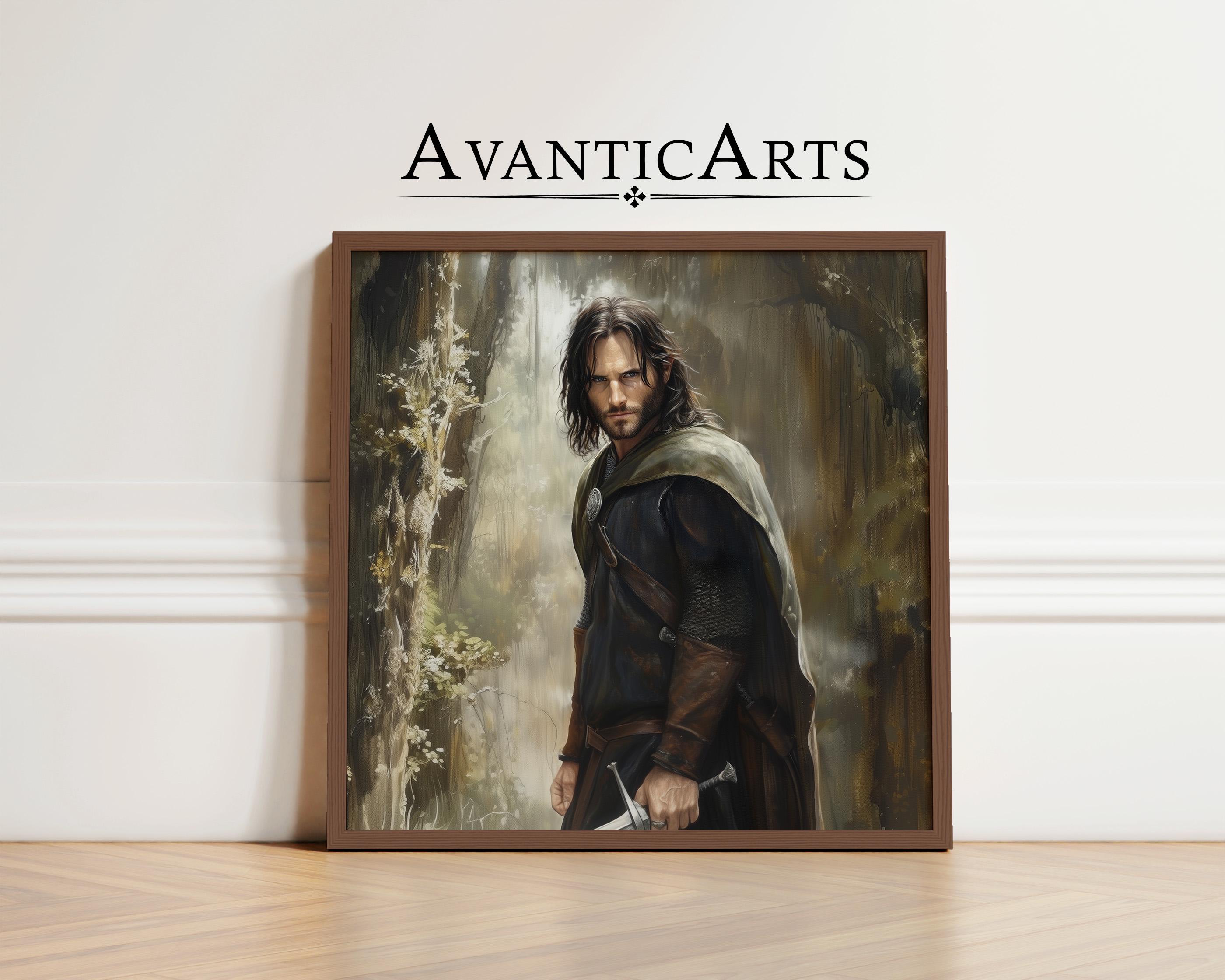 Aragorn - LOTR Ranger With Sword - in the Dark Forest - Unique Fantasy ...