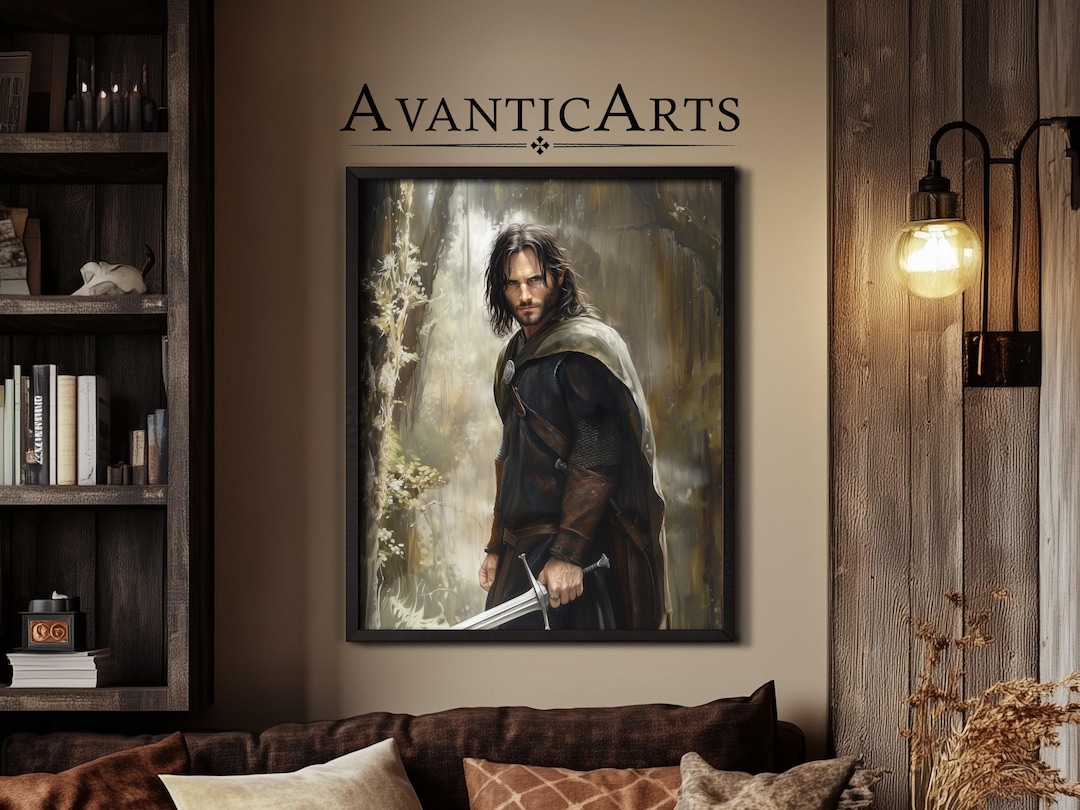 Aragorn - LOTR Ranger With Sword - in the Dark Forest - Unique Fantasy ...