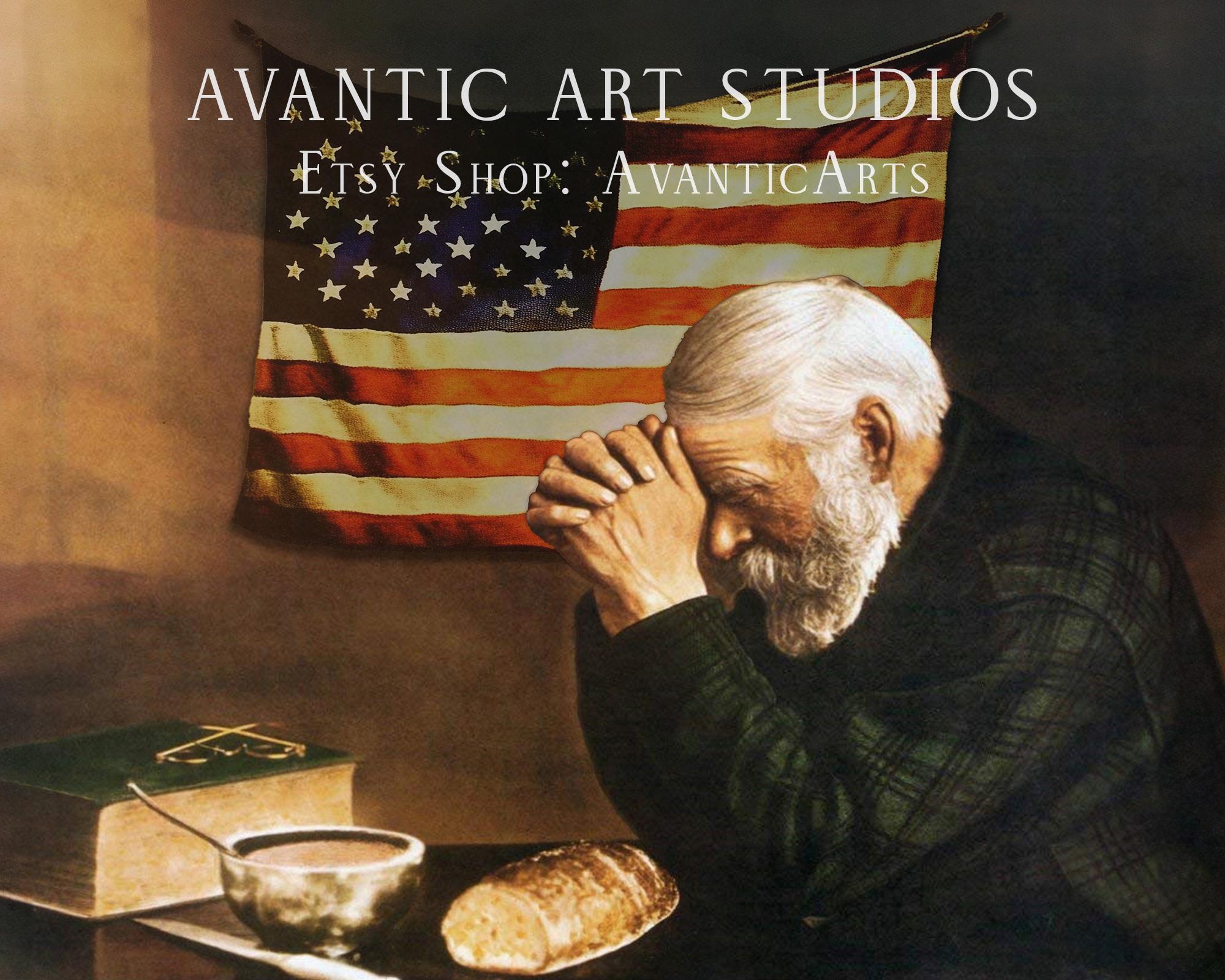 Grace Eric Enstrom American Flag Digital Download Landscape Classic ...