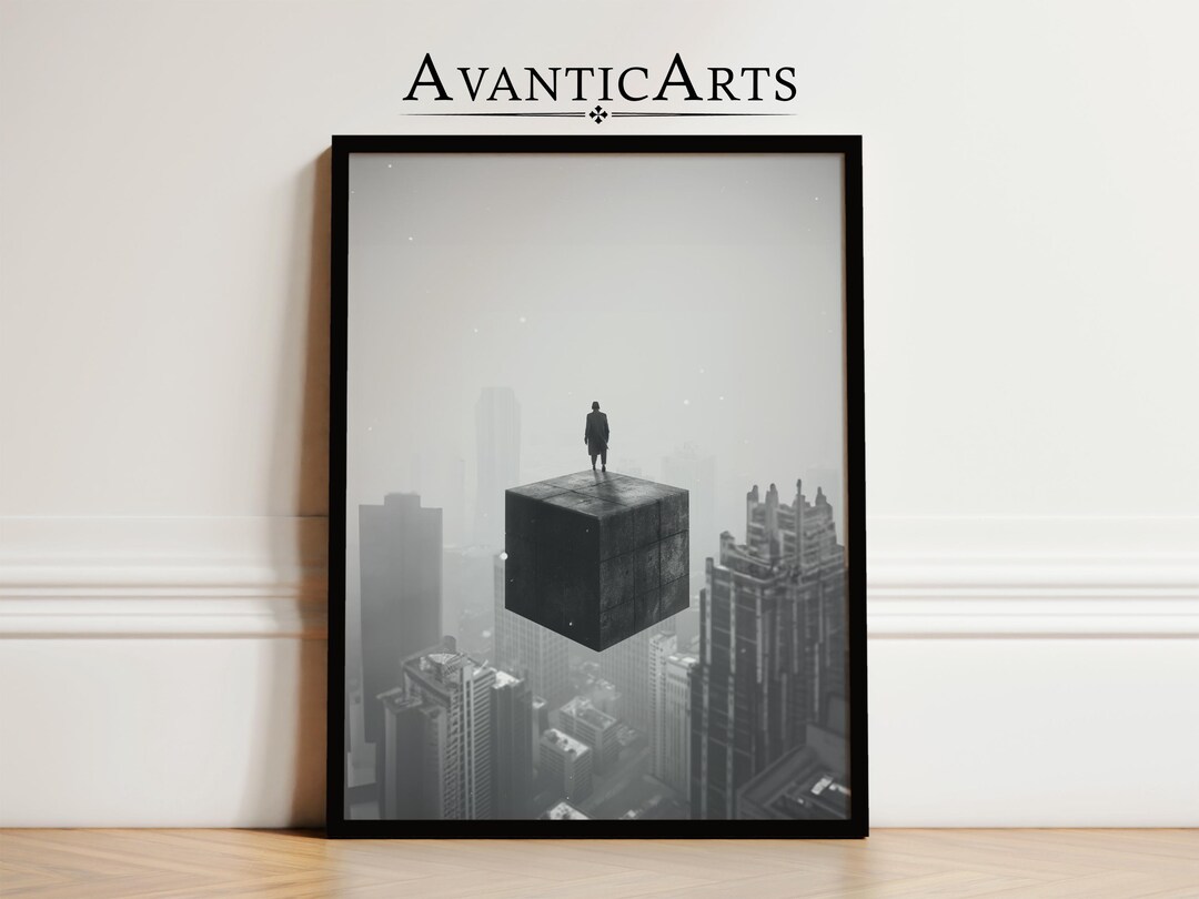 The Levitating Cube - Unique Contemporary Wall Art - Digital Download ...