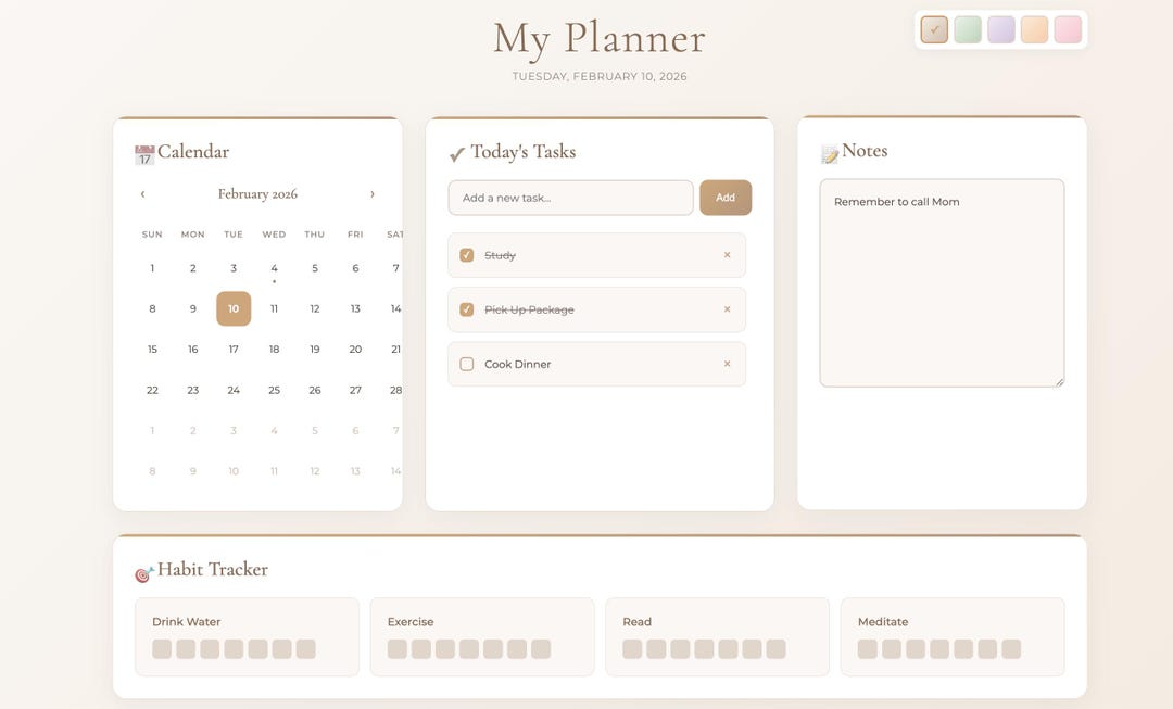 Digital Daily Planner - Etsy