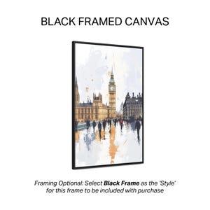 Big Ben London Canvas Wall Art | Abstract Westminster Cityscape Decor ...