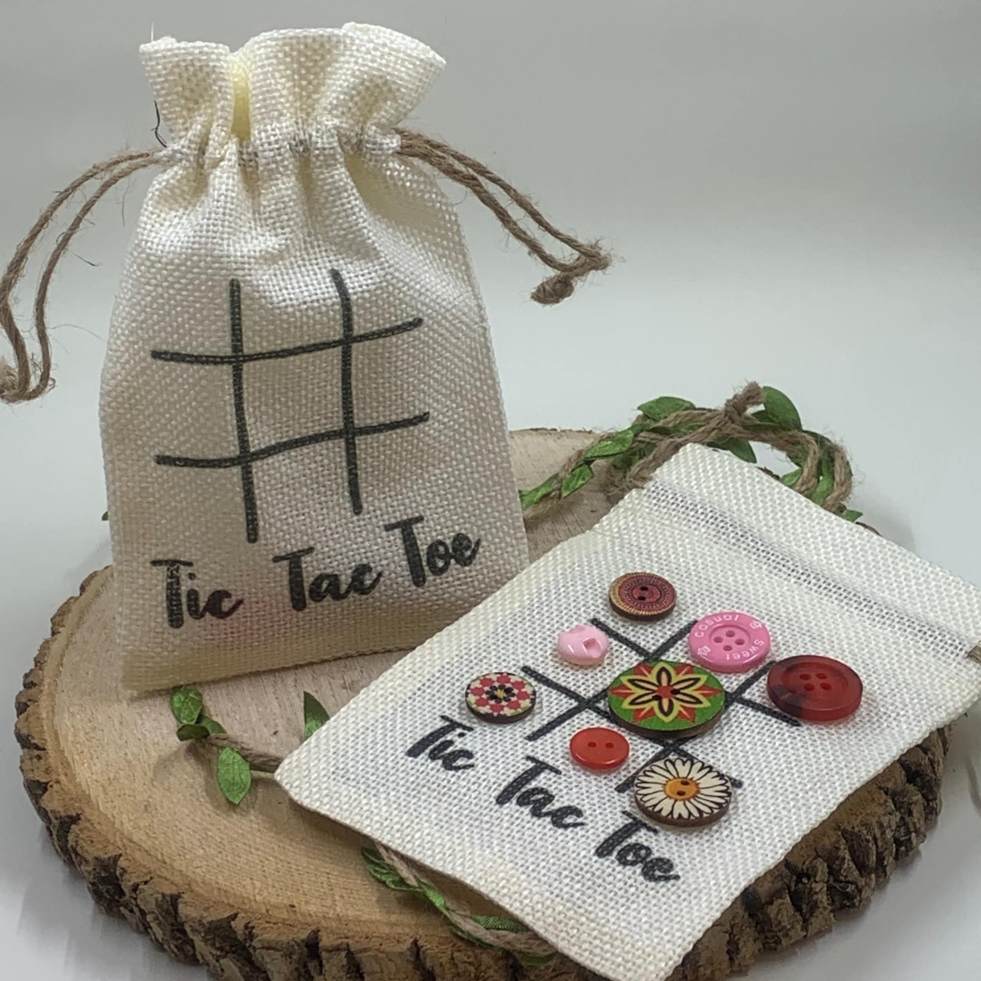 Tic Tac Toe Bag | Rustic Favor Bags | Kids Table Activity | Thank You ...