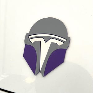 Original Helmet Mando Overlay for Tesla Emblem - Etsy