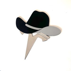 Cowgirl or Cowboy Hat Overlay for Tesla Frunk Emblem, Reusable - Etsy
