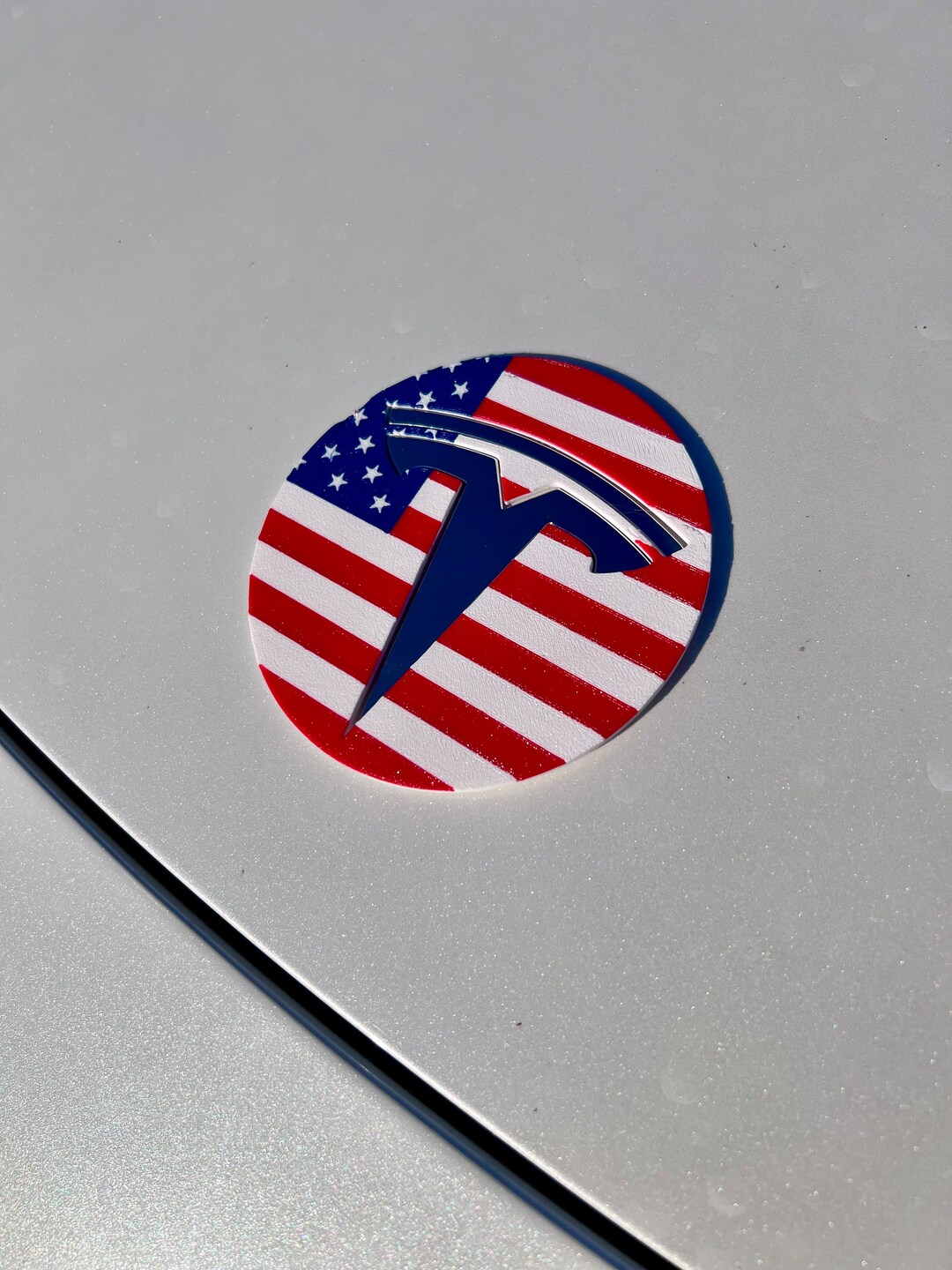 American Flag Overlay for Tesla Emblem, Cybertruck Friendly - Etsy