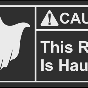 Spooky Warning Label, Reusable Emblem! - Etsy