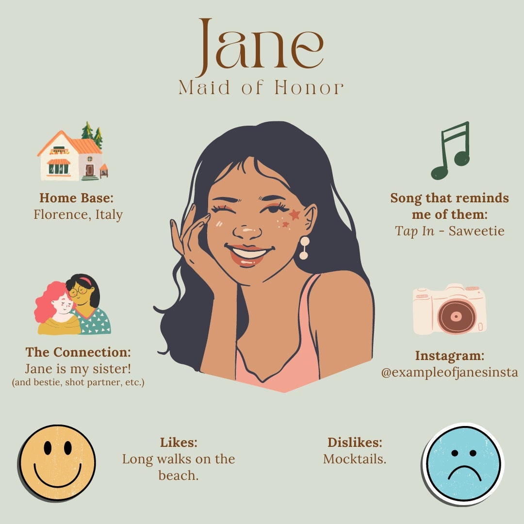 Wedding Party Introduction Templates - Etsy