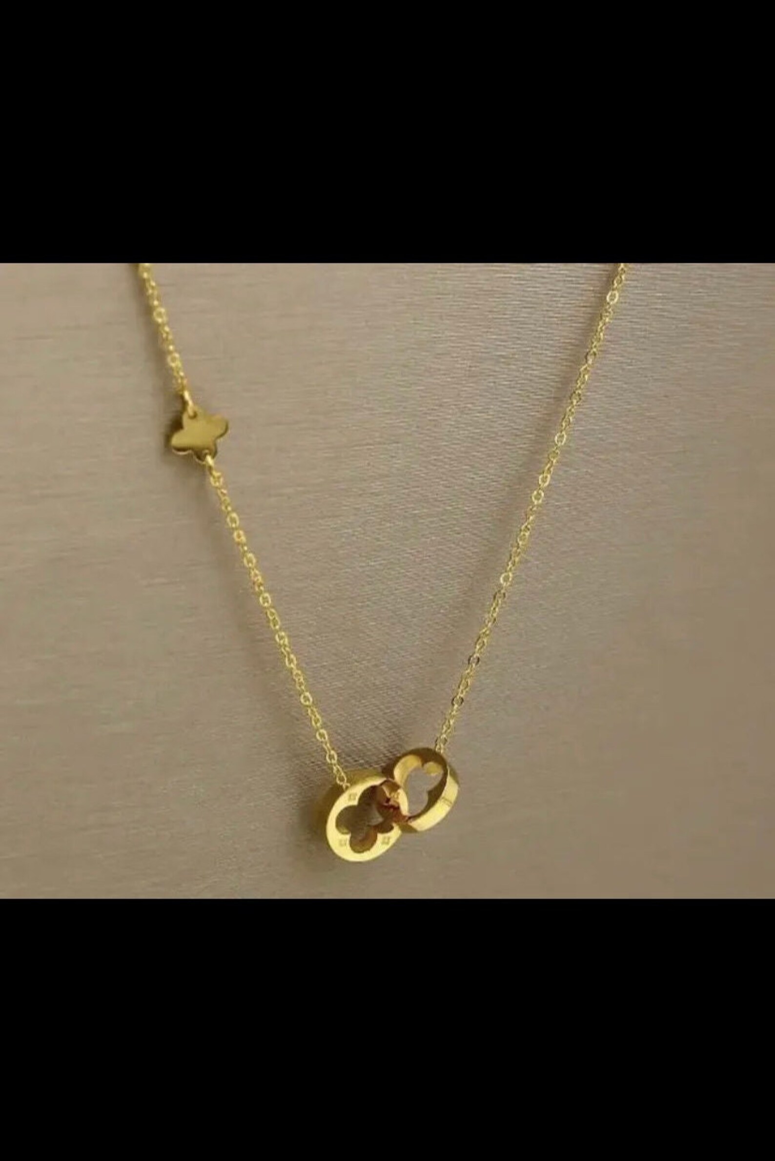 Four Leaf Clover Interlocking Necklace - Etsy