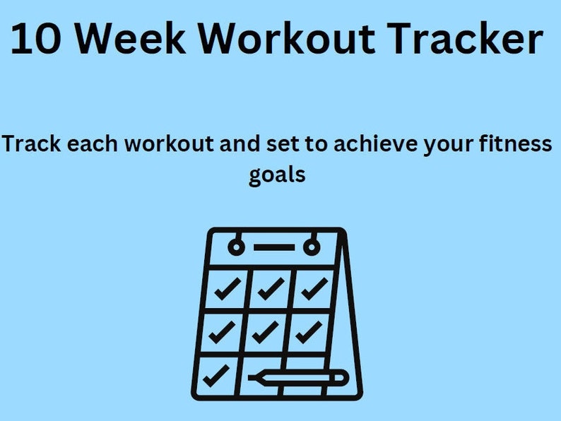 10 Week Fitness and Workout Tracker - Etsy