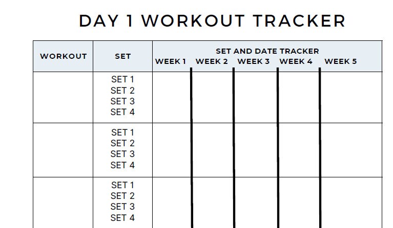 10 Week Fitness and Workout Tracker - Etsy