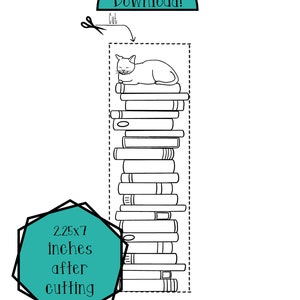 Cat Printable Bookmark Book Tracker Bookmark Reading Log Bookmark Kids ...