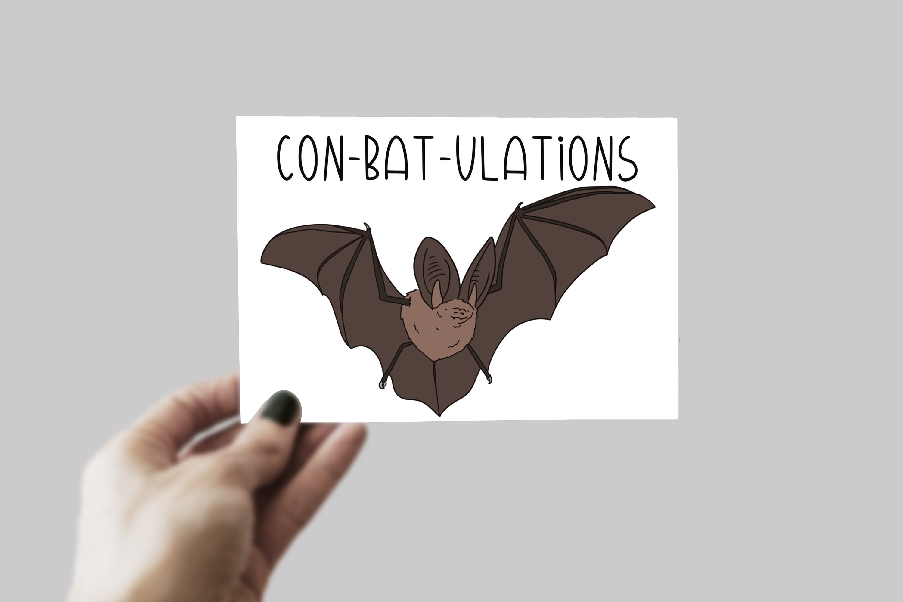 Bat Congratulations Card Funny Bat Congratulations on Graduating Card ...