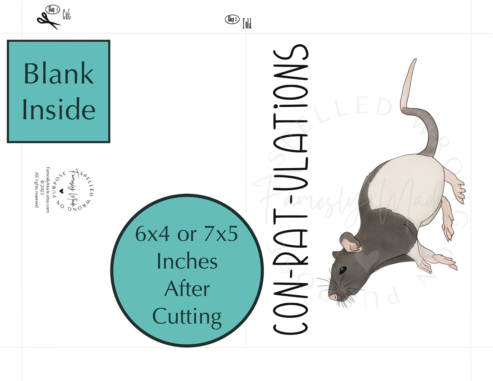 Rat Congratulations Card Funny Rat Congratulations on Graduating Card ...