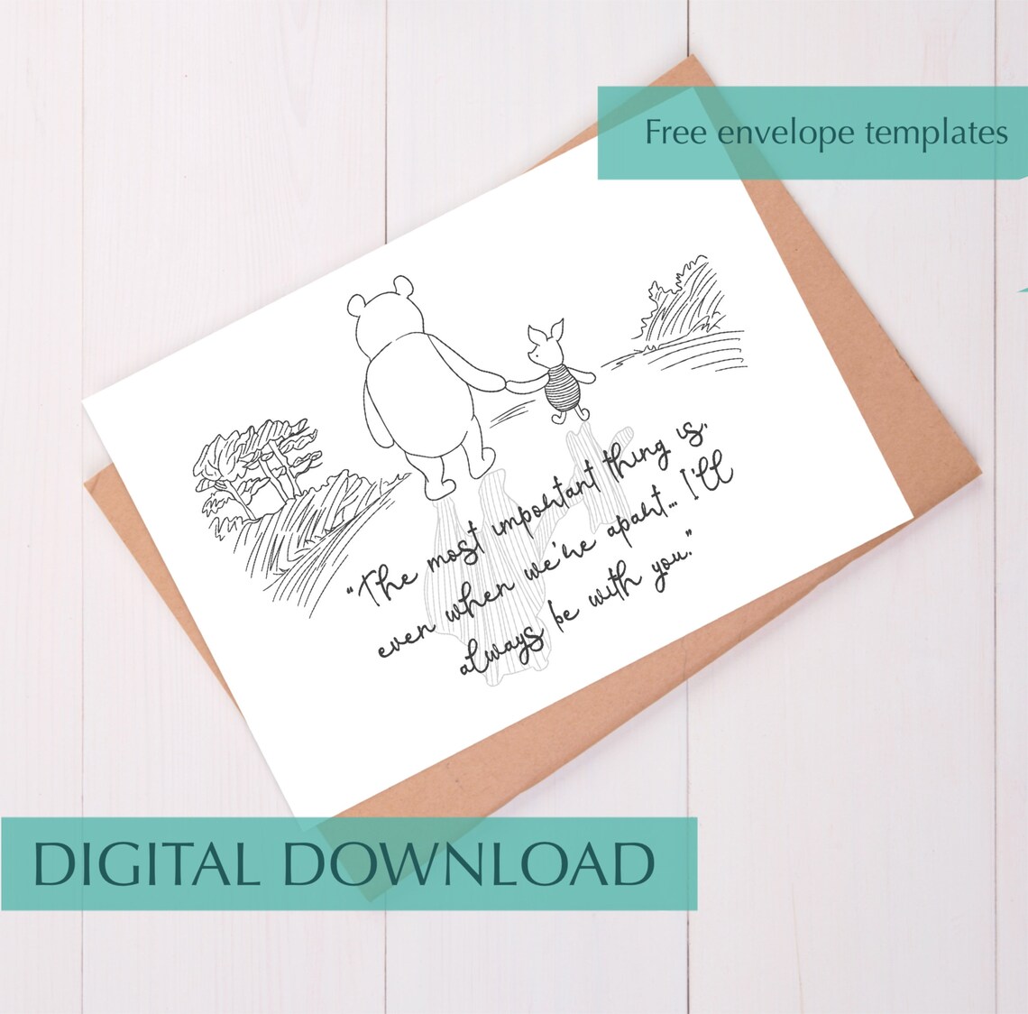 Winnie the Pooh Sympathy Card: Grief & Loss Quote (digital Download) - Etsy