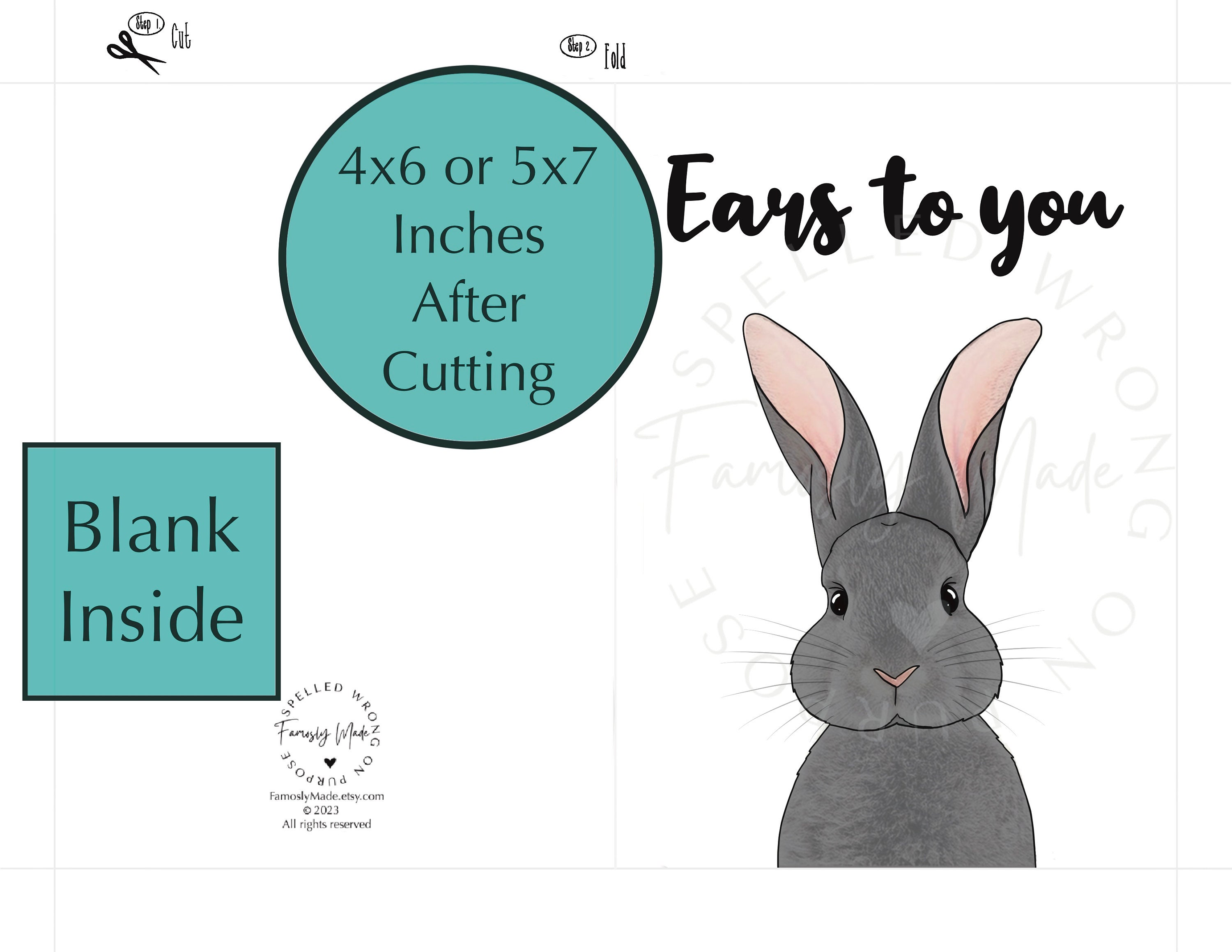 Bunny Congratulations Card Funny Rabbit Congratulations on - Etsy