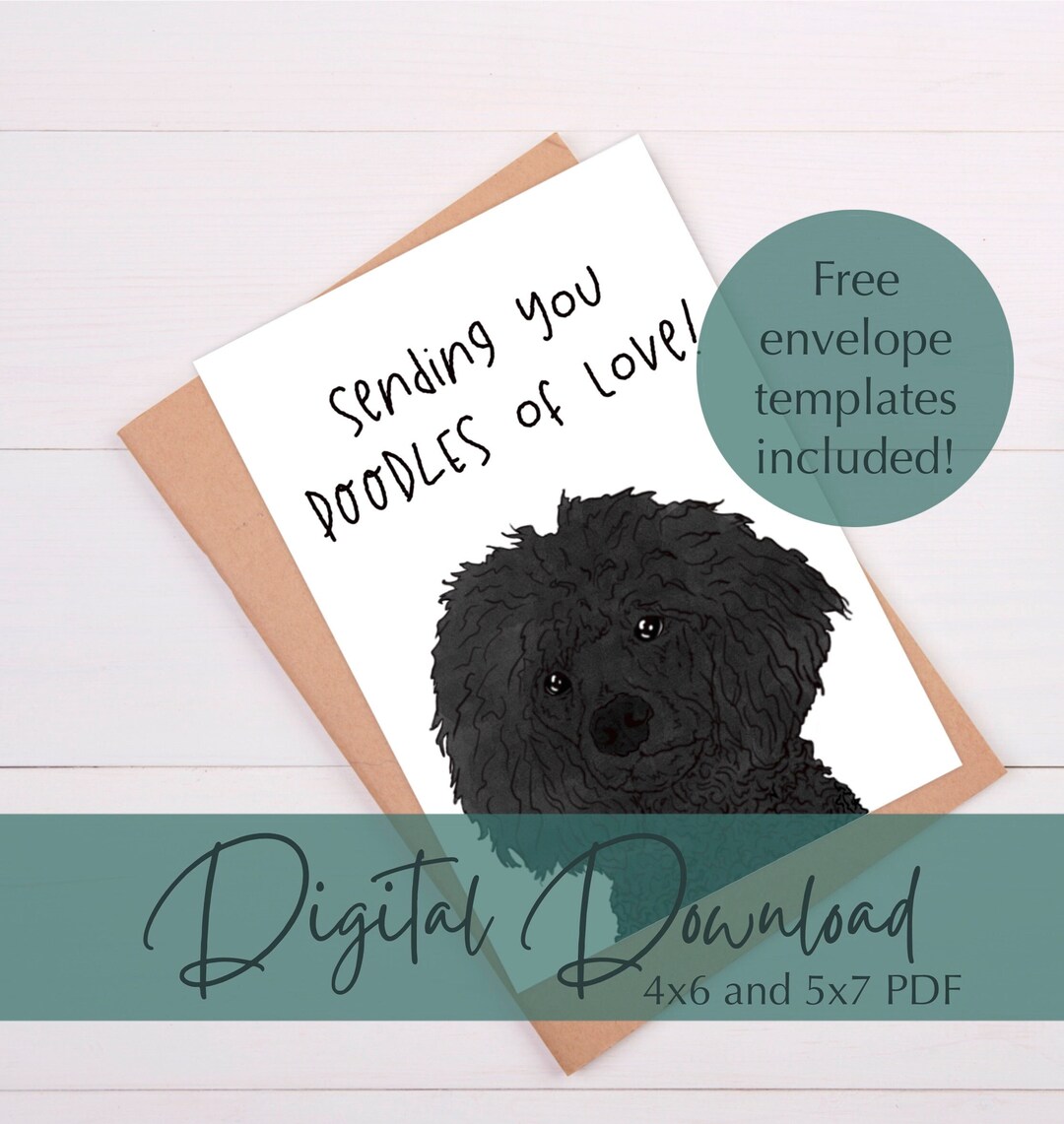 Thinking of You Card Funny Poodle Card for Pet Parent Card - Etsy