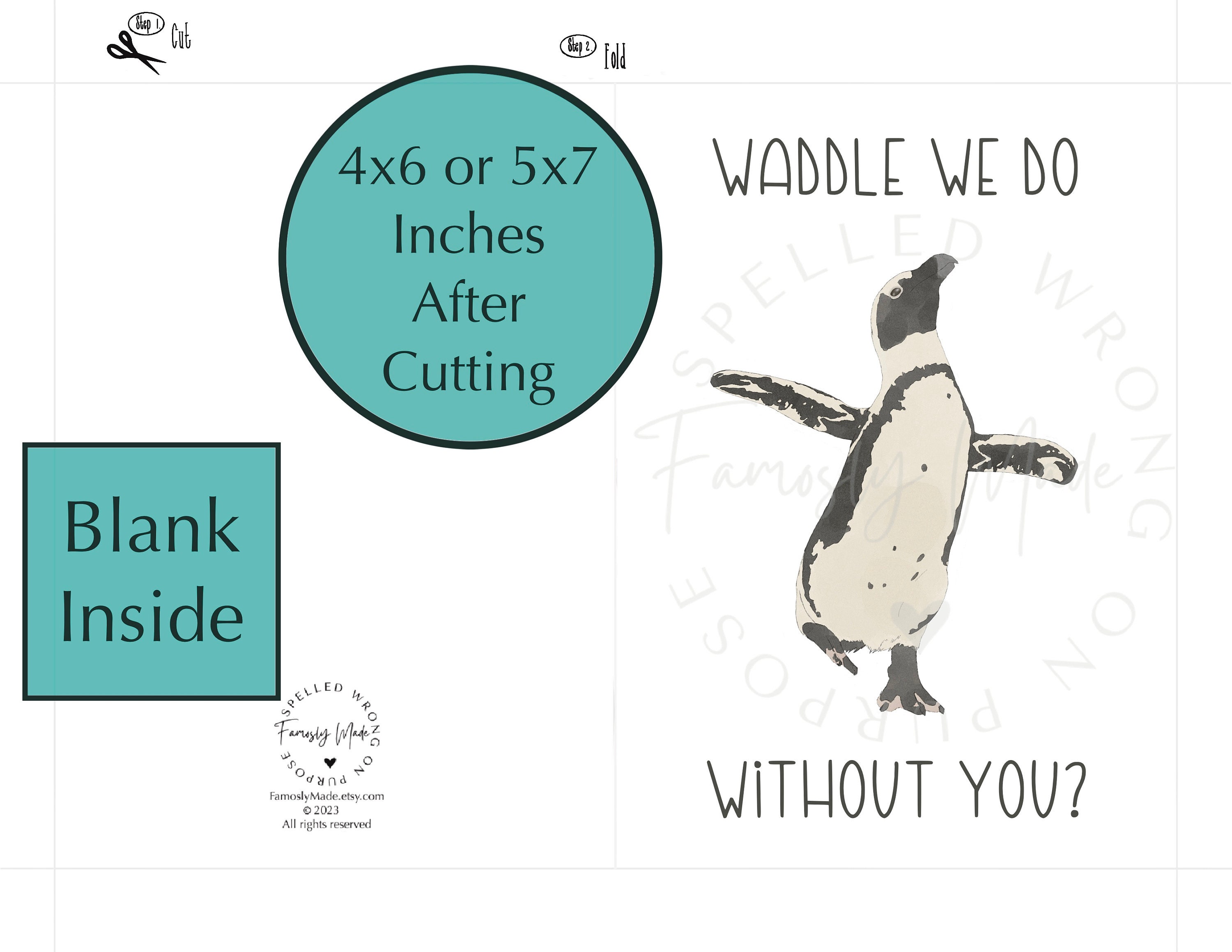 Penguin Goodbye Card Funny Friend Moving Card for Coworker Leaving Card ...