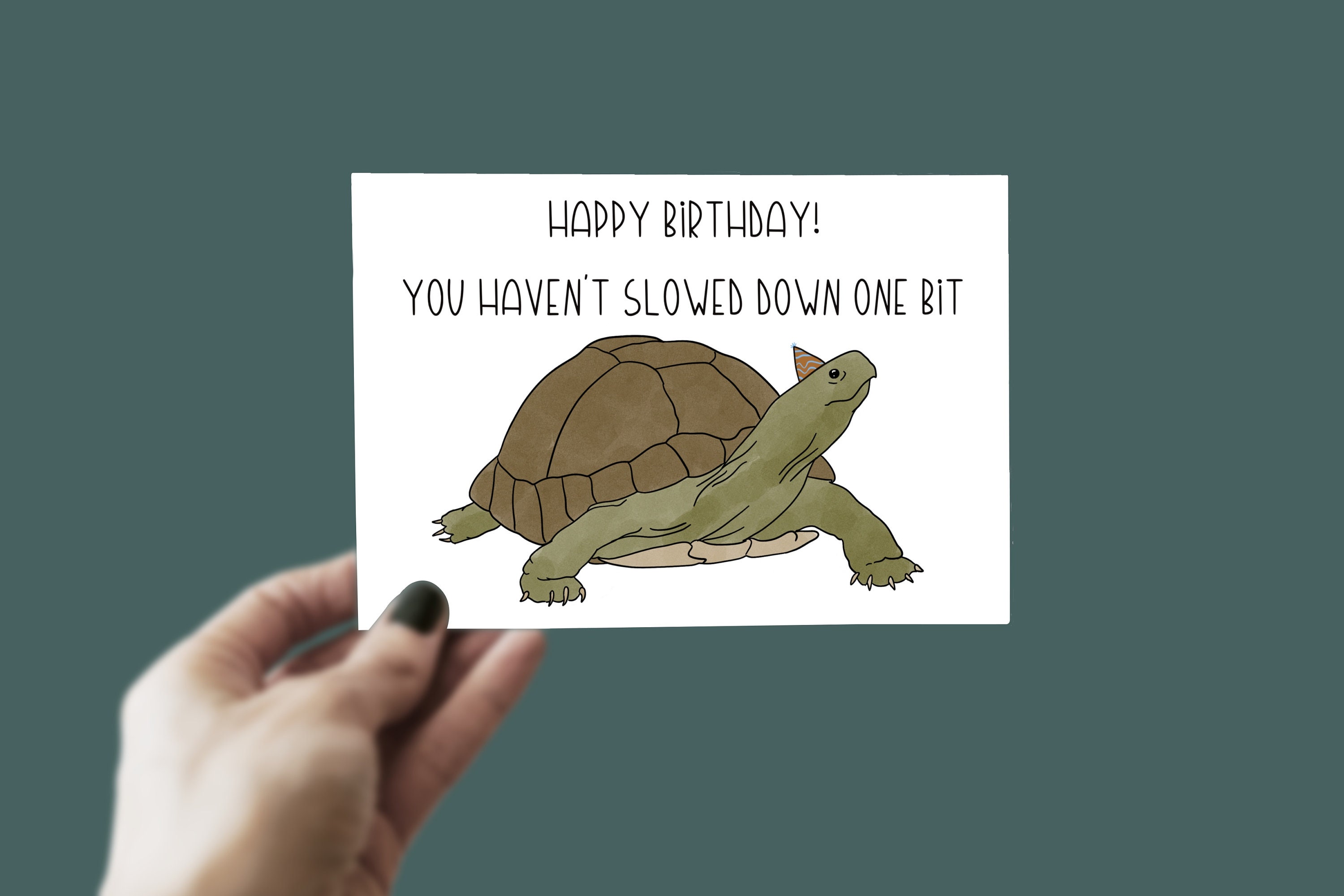 Turtle Birthday Card Funny Turtle Pun Card Printable Birthday Card for ...