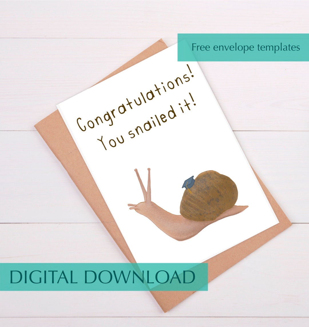 Snail Graduation Card Funny Bug Congratulations on Graduating Card ...