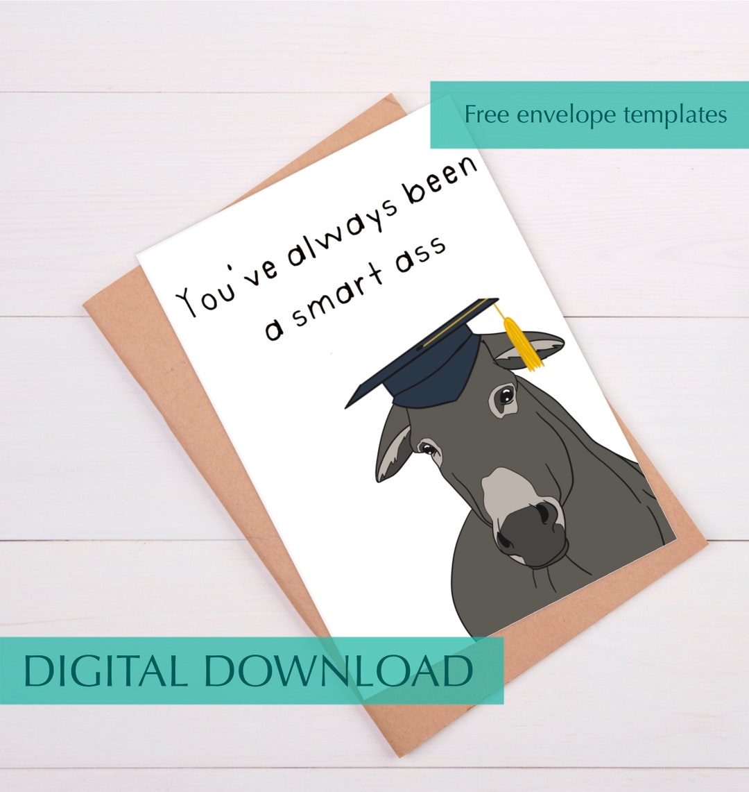 Donkey Graduation Card Funny Congratulations on Graduation Card ...