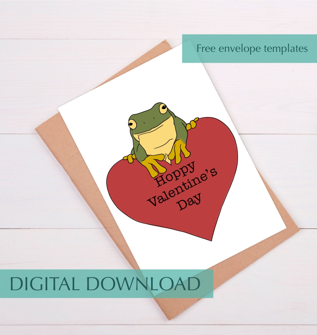 Frog Valentines Day Card Funny Frog Anniversary Card for Girlfriend ...