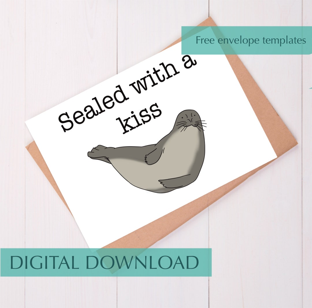 Seal Valentines Day Card Funny Seal Anniversary Card for Girlfriend ...
