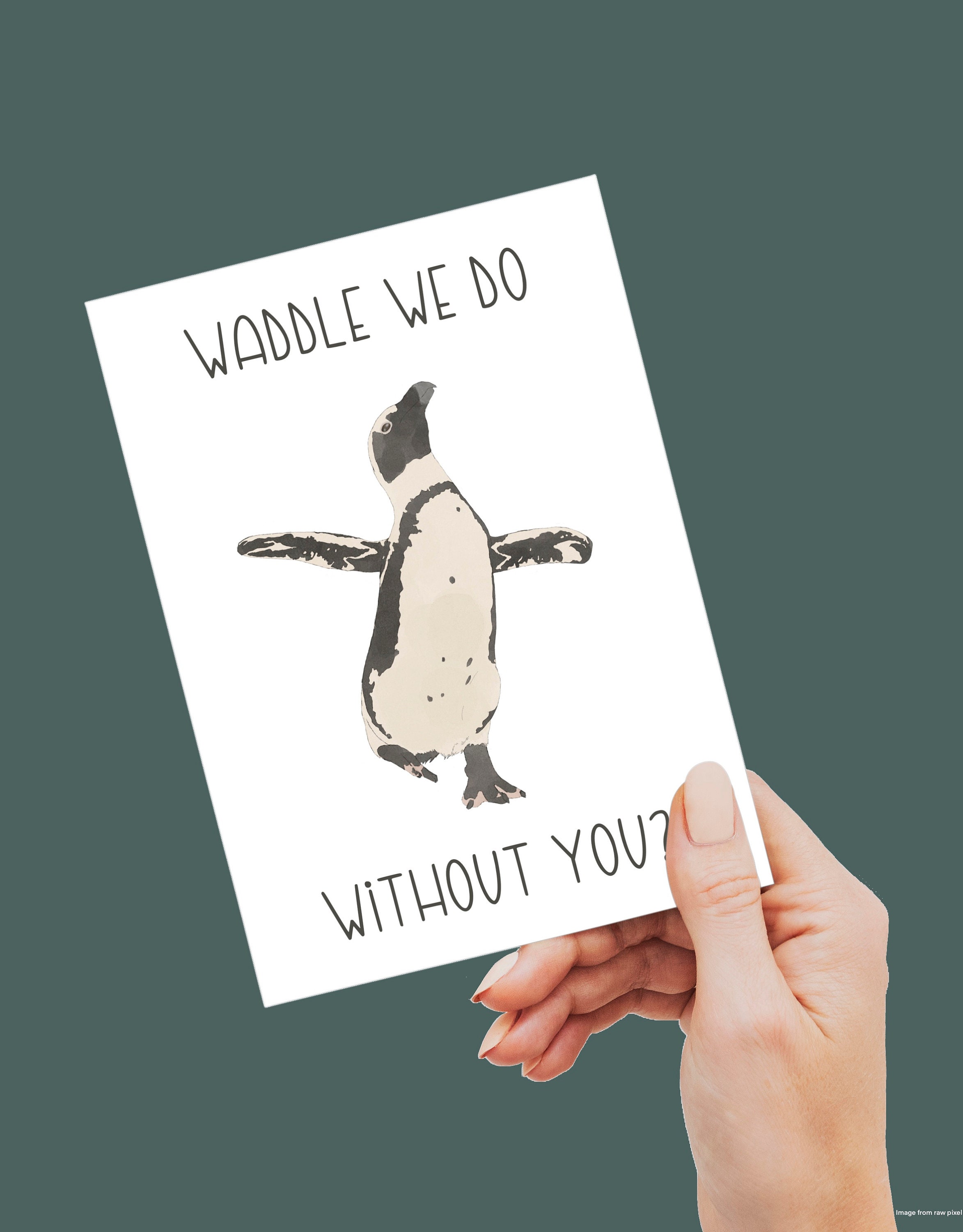 Penguin Goodbye Card Funny Friend Moving Card for Coworker Leaving Card ...