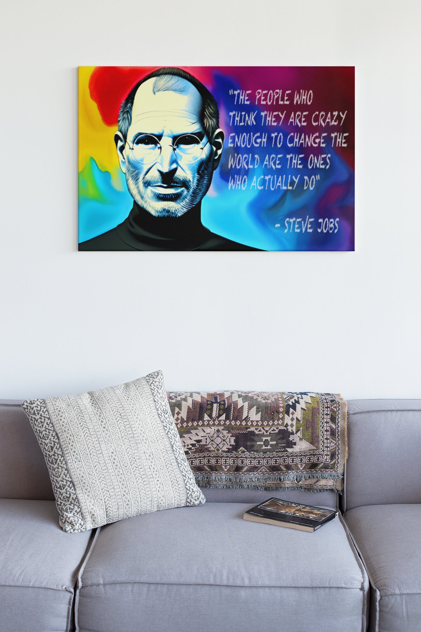 Steve Jobs Motivational Quote Inspirational Poster AI Generated Wall ...