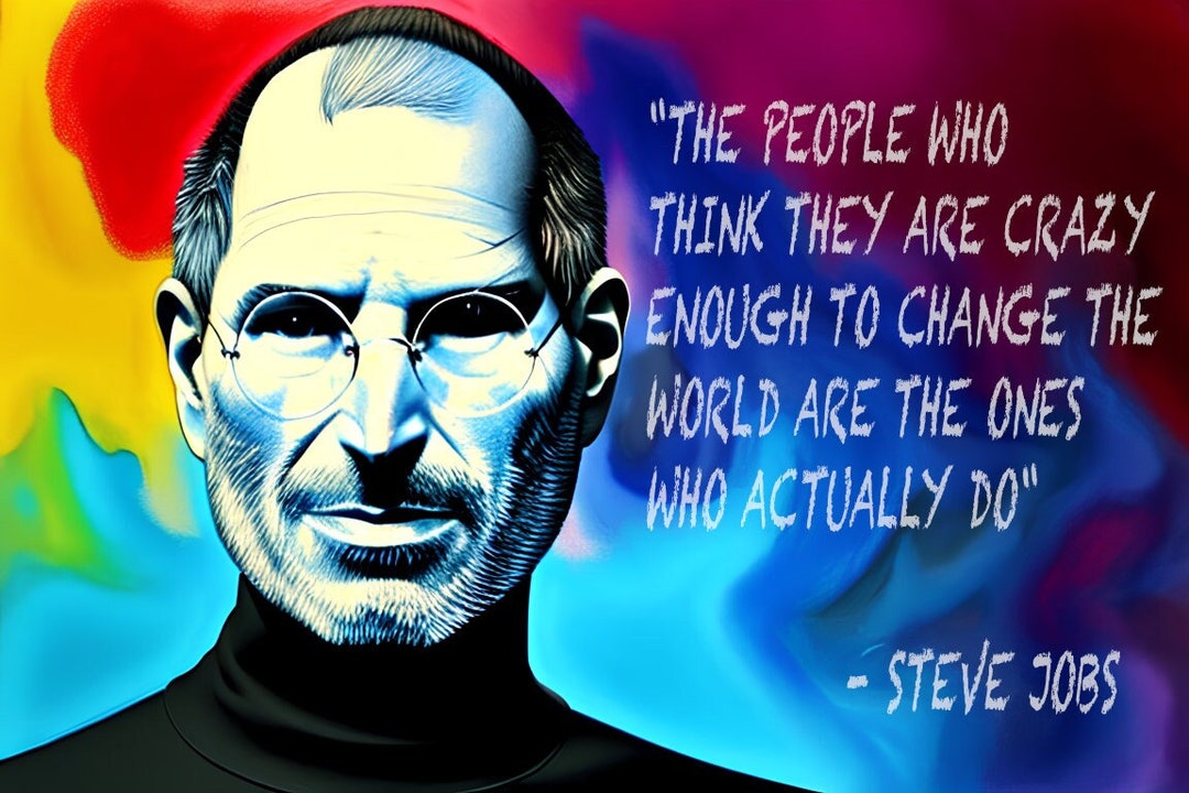 Steve Jobs Motivational Quote Inspirational Poster AI Generated Wall ...