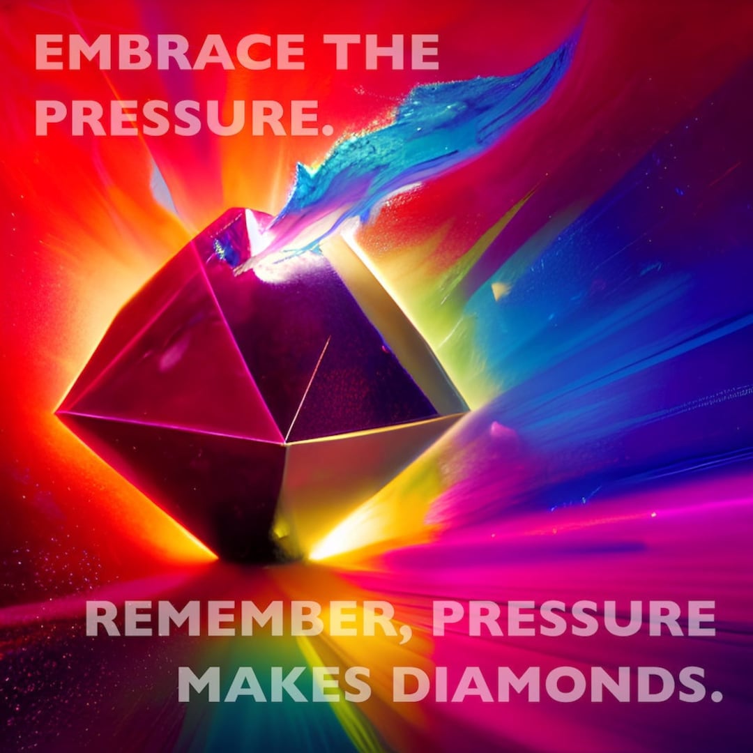 Pressure Makes Diamonds Colorsplash Motivational Poster AI Inspired ...