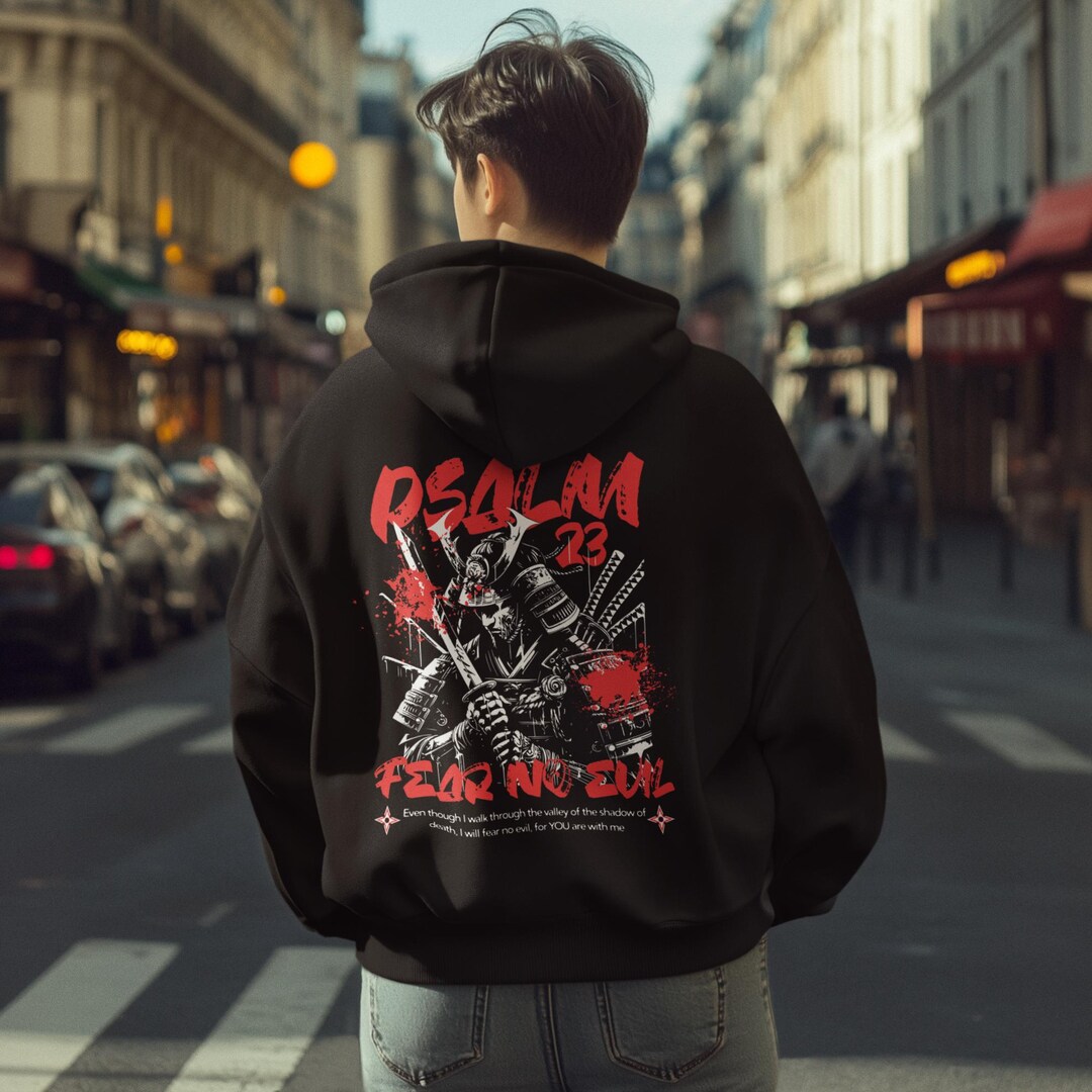 Christian Samurai Hoodie: Religious Graphic Print Sweatshirt - Etsy
