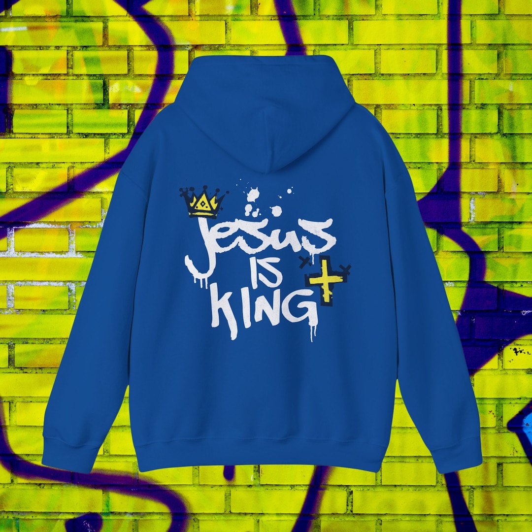 Jesus Hoodie, Men's Christian Hoodies, Jesus is King Hoodie, Christian ...