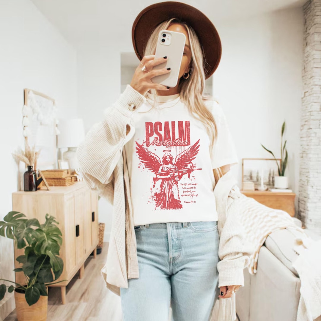 Psalm 91 Shirt, Bible Verse Shirt, Christian Graphic Tees for Women ...