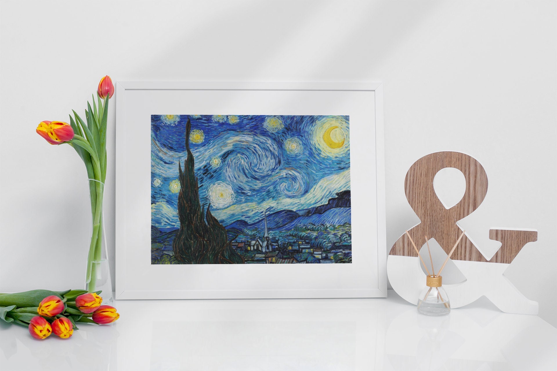 The Starry Night Matte Poster for Frame Home Decor the Starry Night ...