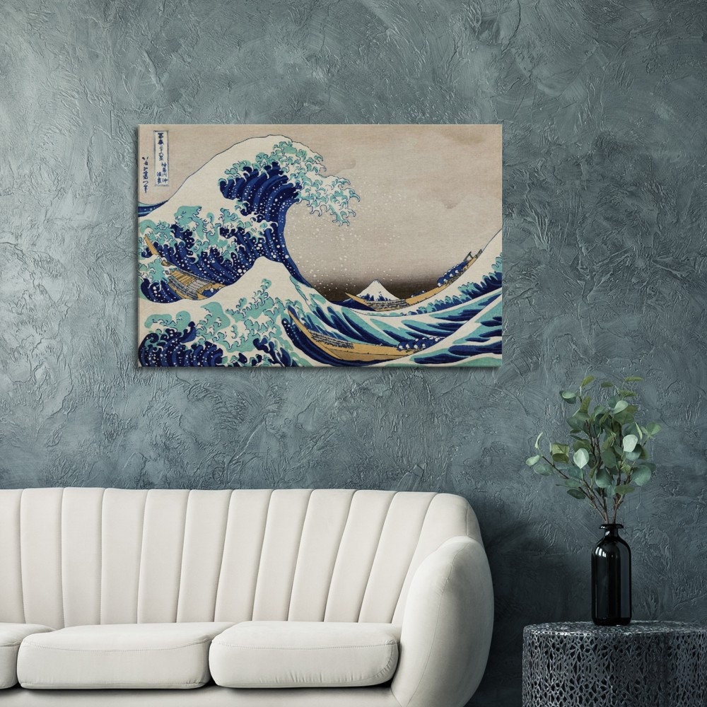 Hokusai Great Wave Wall Art Japanese Art Canvas Print for Home Decor ...