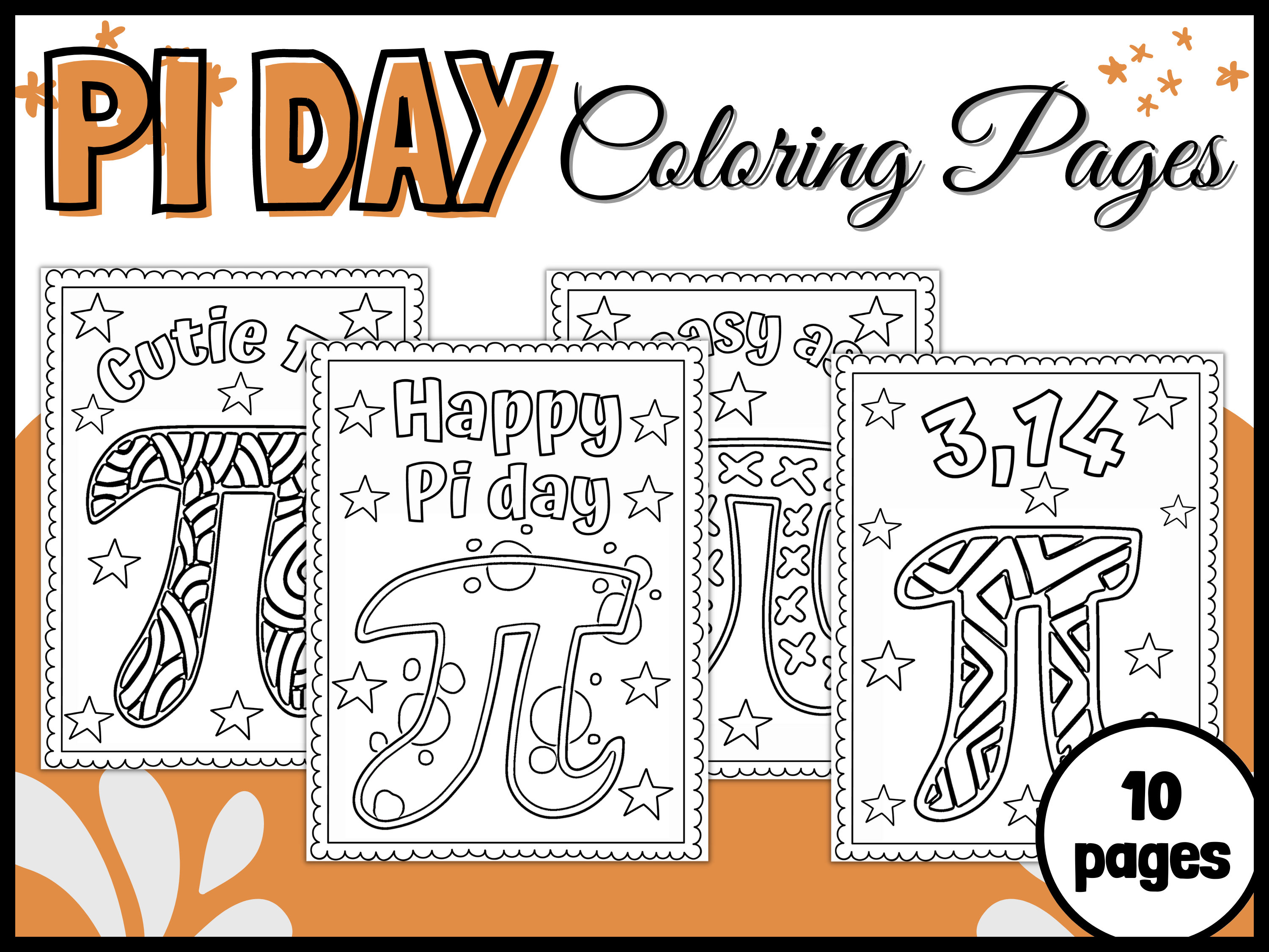 Pi Day Coloring Pages Pi Day Activities Pi Day Worksheets Coloring ...