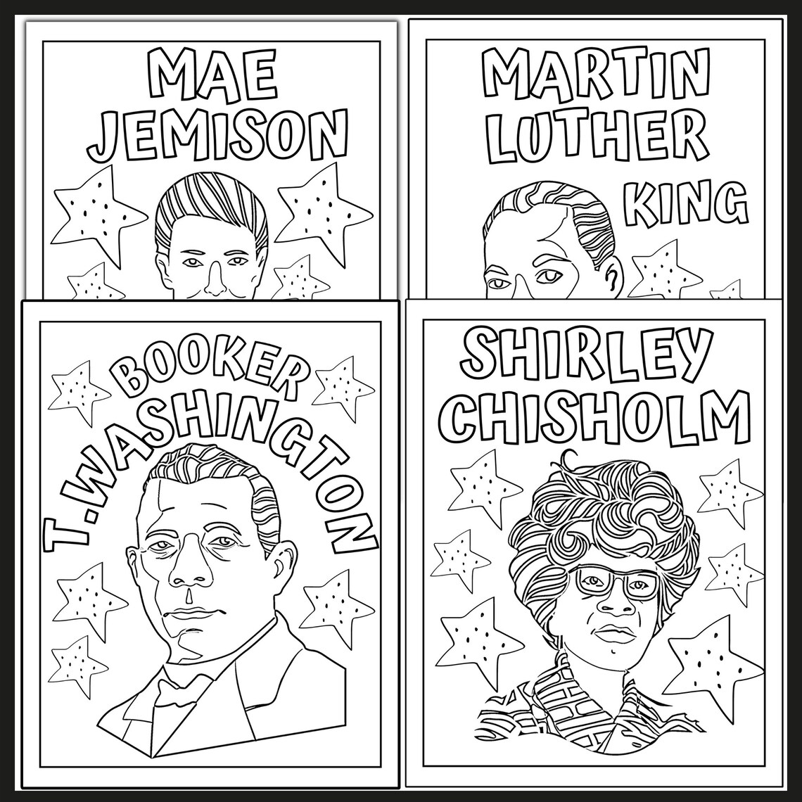 Important Figures in Black History Month Coloring Pages | Black History ...