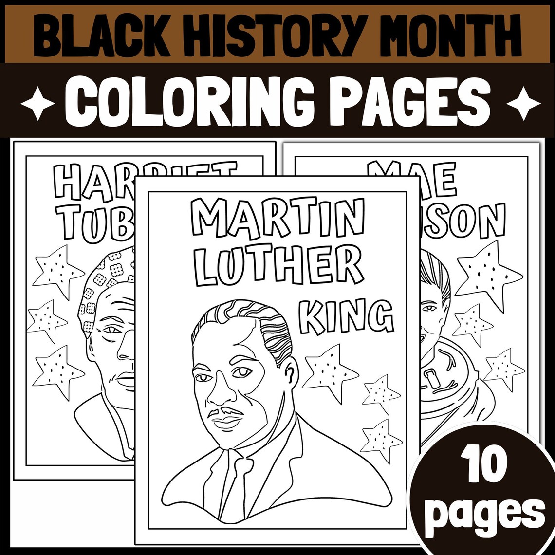 Important Figures in Black History Month Coloring Pages | Black History ...