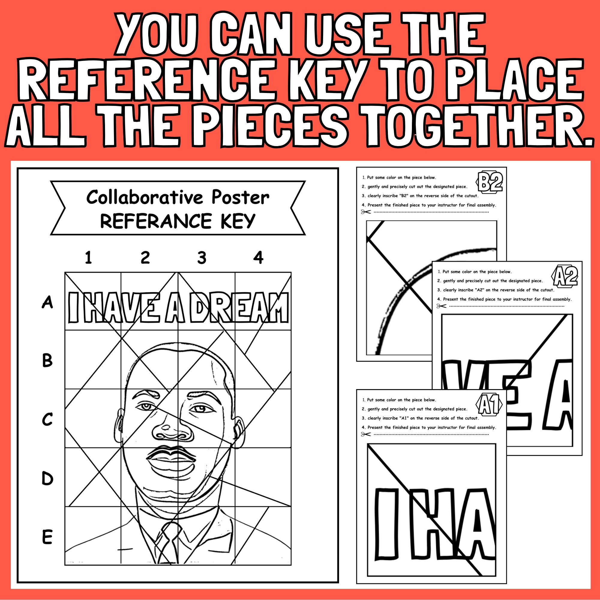 Black History Month Collaborative Poster MLK Collaborative Poster Black ...