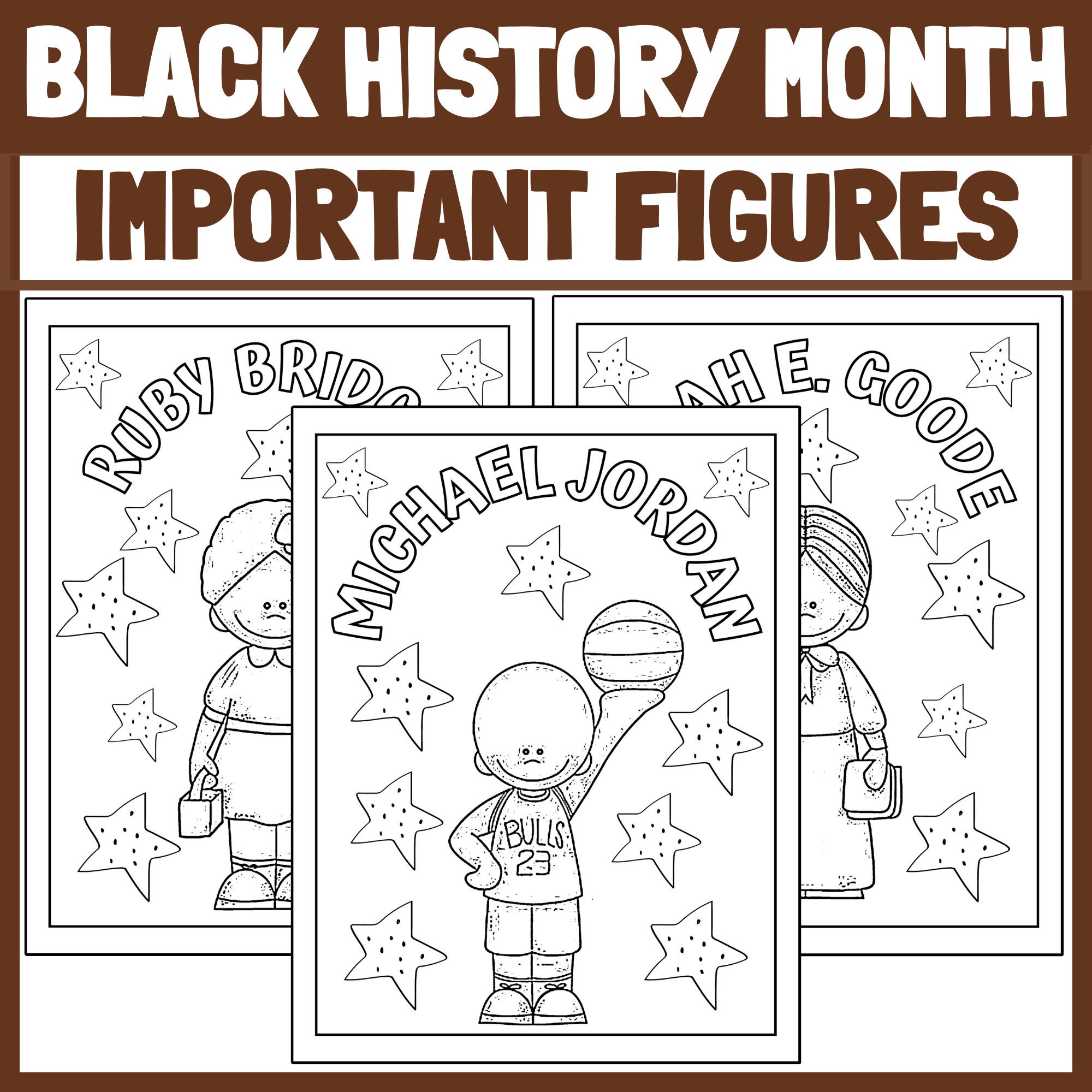 Important Figures in Black History Month Coloring Pages | Black History ...