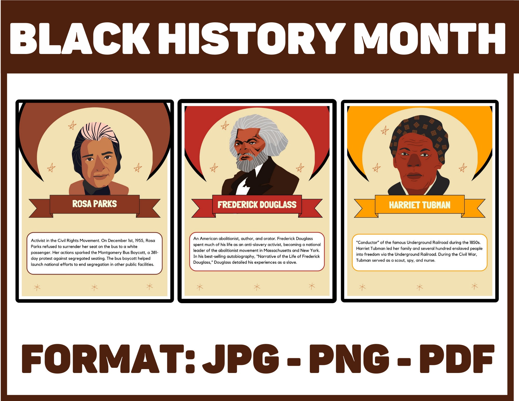 Important Figures in Black History Month Posters Black History Month ...