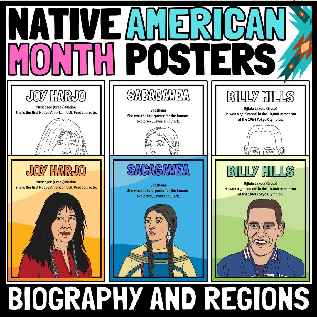 Native American Heritage Month Heroes Posters Native - Etsy