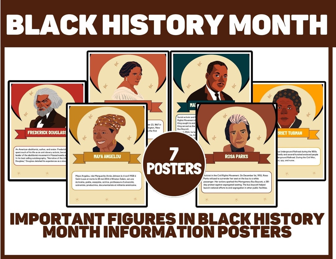 Important Figures in Black History Month Posters Black History Month ...
