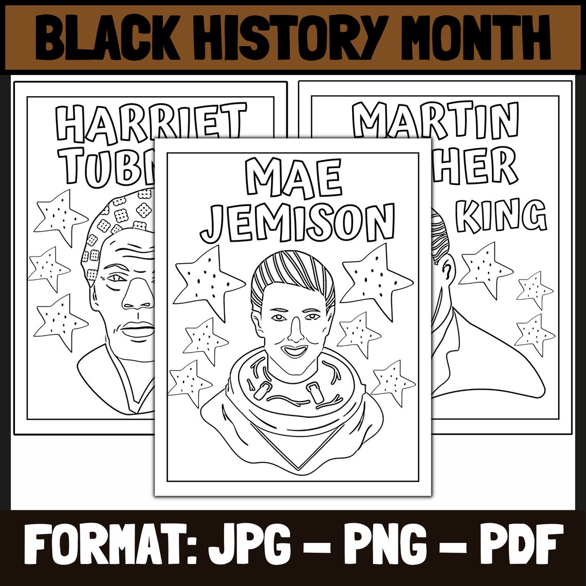 Important Figures in Black History Month Coloring Pages | Black History ...